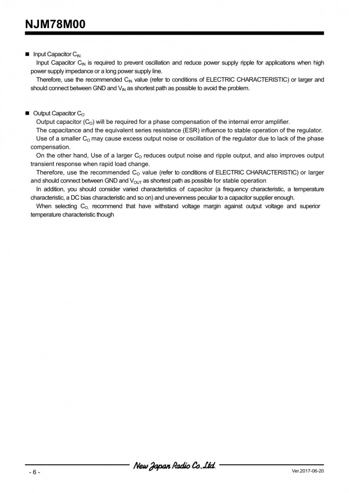 NJM78M05FA datasheet page 6