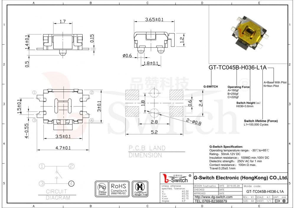 GT-TC045B-H036-L1A technical document preview