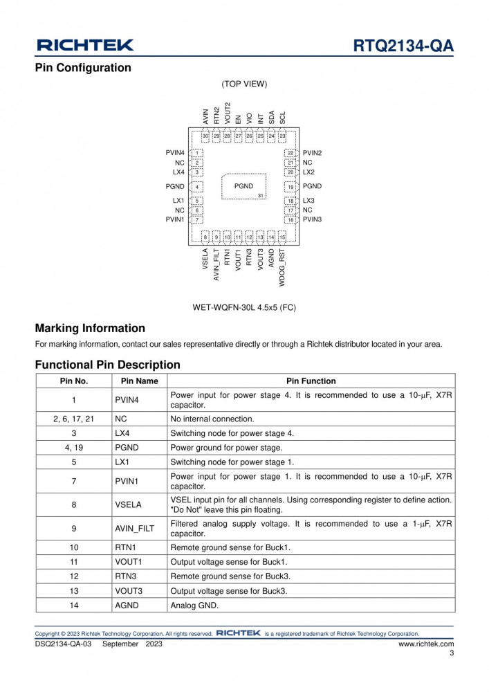 RTQ2134 datasheet page 3