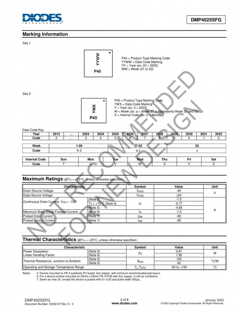 DMP4025SFG-13 datasheet page 2