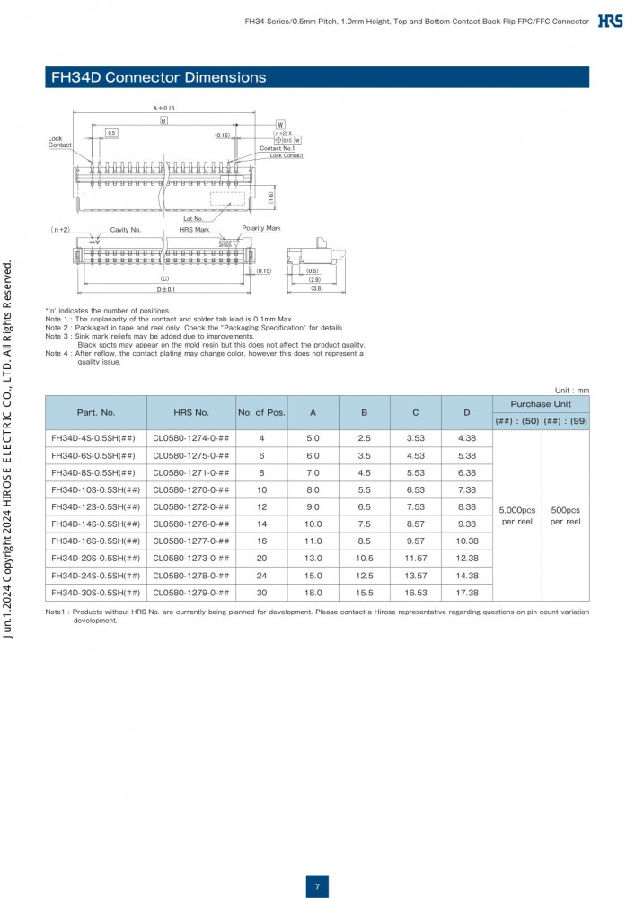 HRS FH34 datasheet page 7