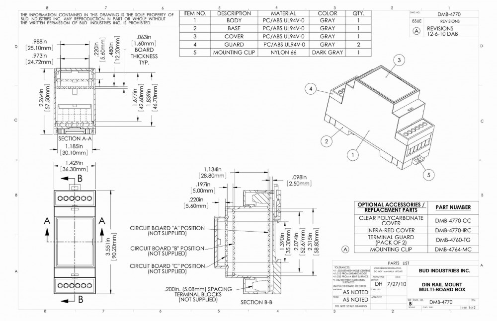 DMB-4770 drawing, sheet 1