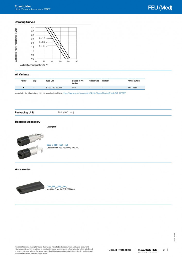 SCHURTER 0031.1758 datasheet page 3