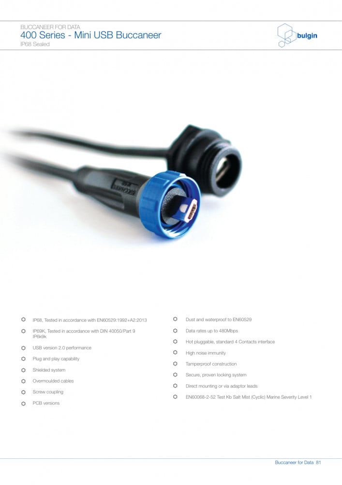 Bulgin PX0441 technical document page 1