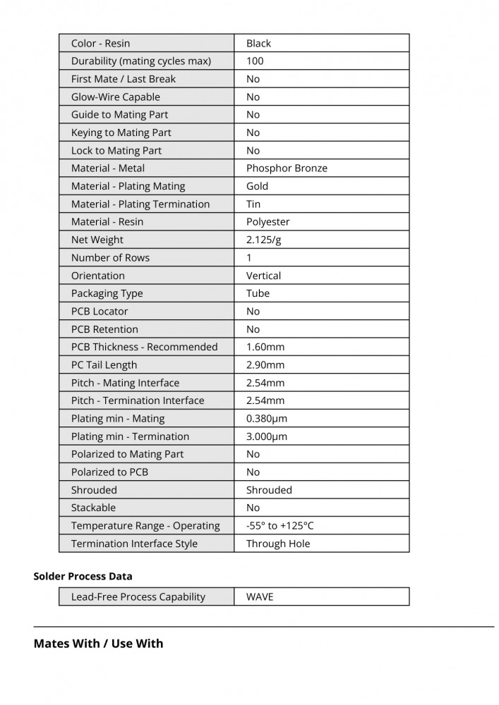 MOLEX 901471225 technical document page 3