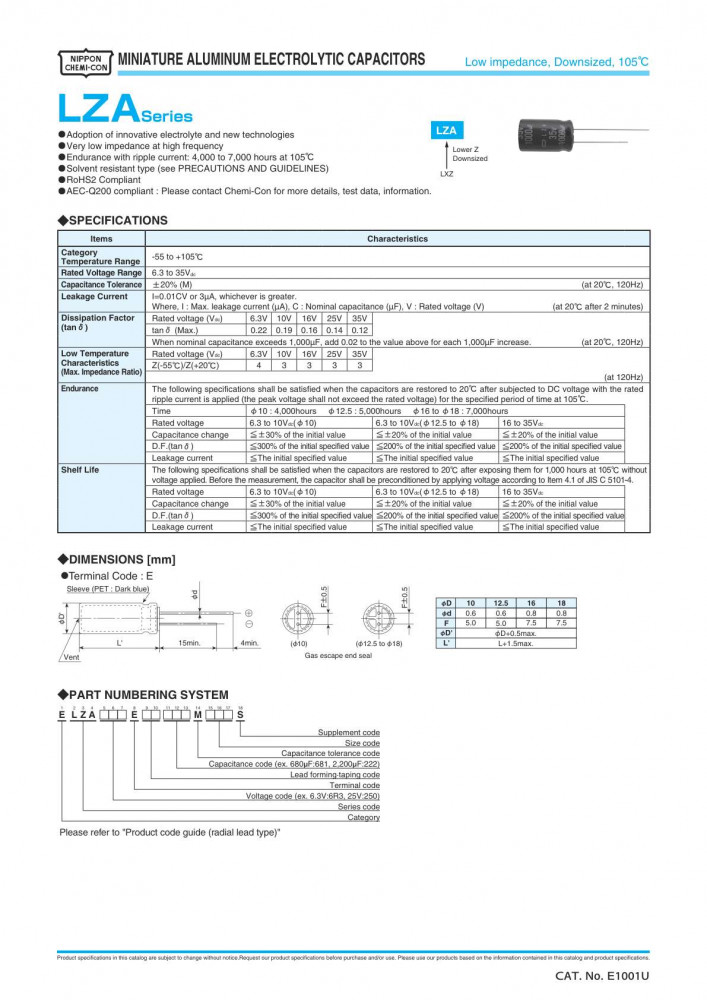 NCC LZA series technical document, page 1