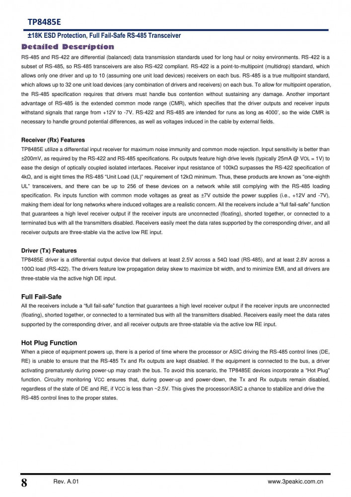 TP8485E-SR datasheet page 8
