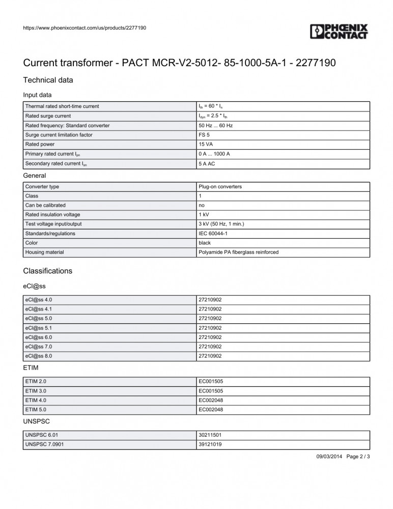 Phoenix Contact 2277190 product document page 2