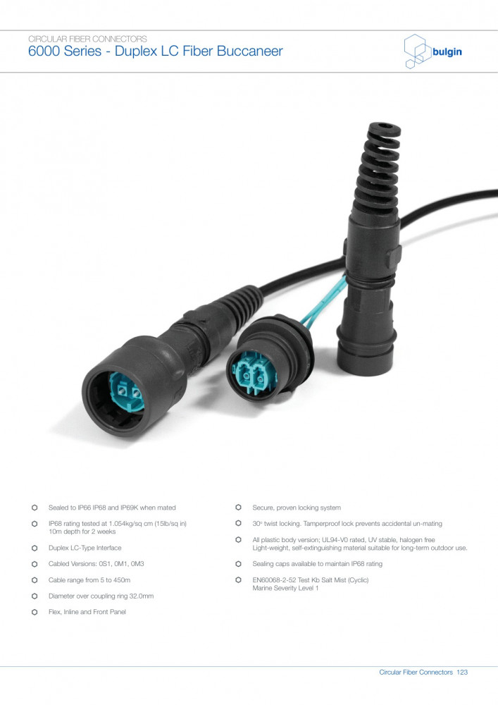 Bulgin PXF6051BAG technical document page 1