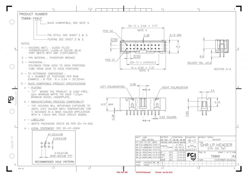 Amphenol 75869-110LF document page 1