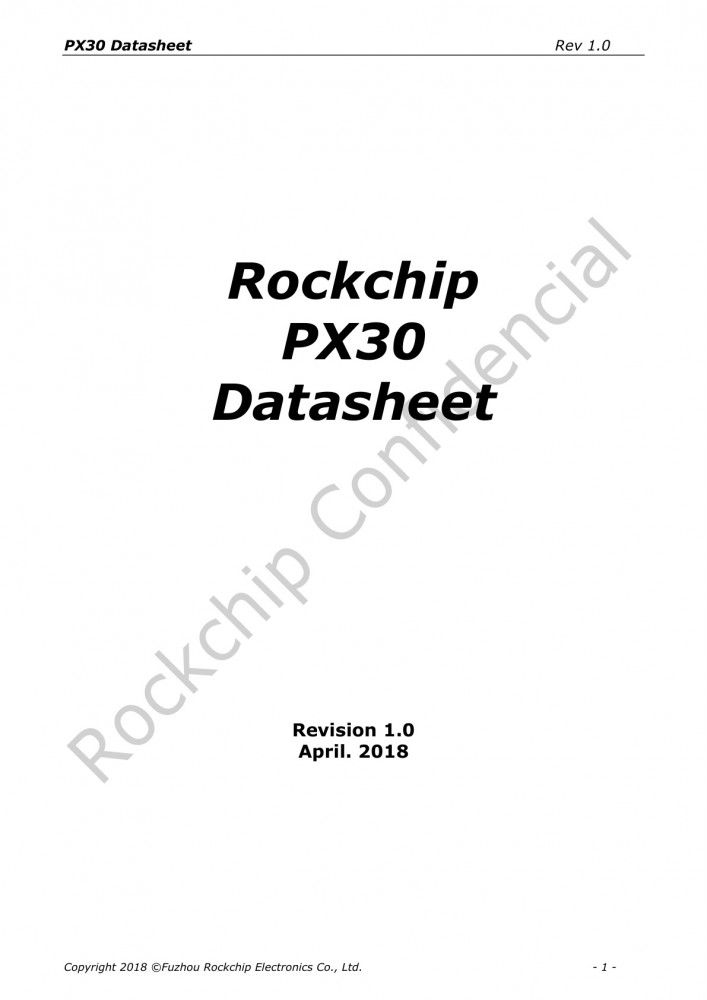 PX30 datasheet page 1
