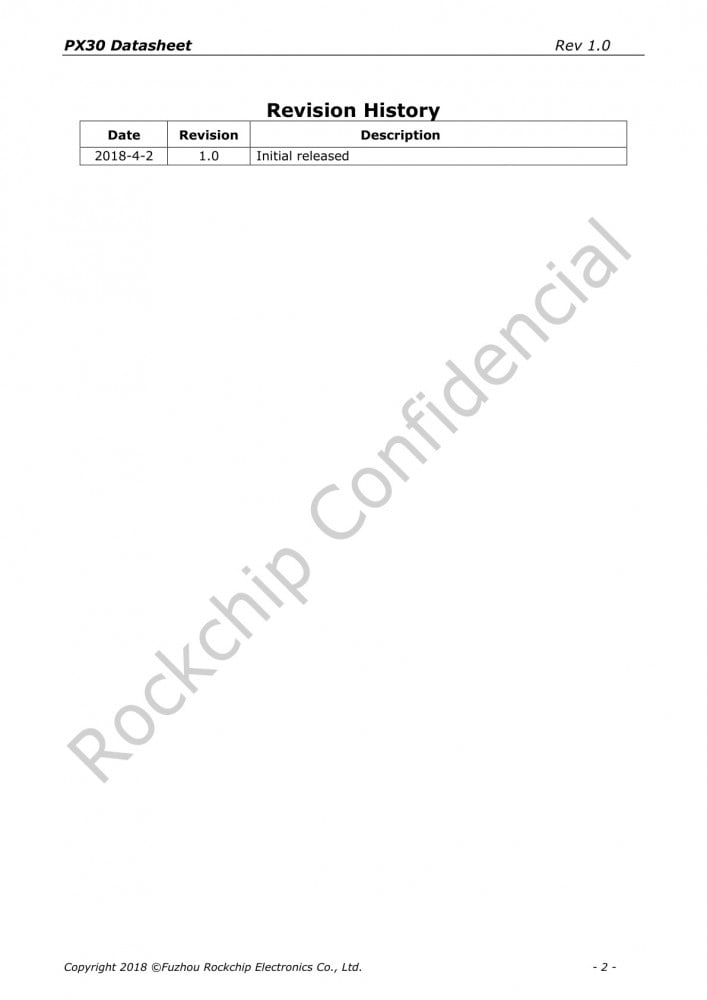 PX30 datasheet page 2