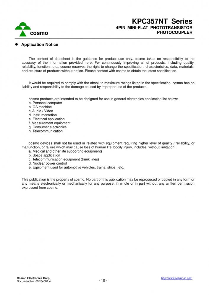 KPC357NT0CTLD datasheet page 10