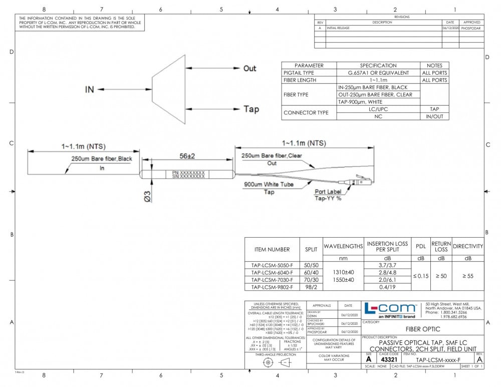 TAP-LCSM-5050-F technical document preview
