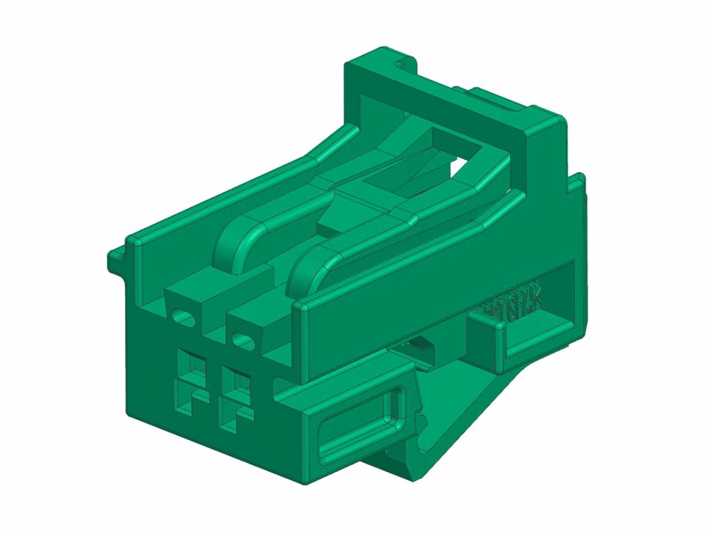 DuraClik Robust Wire-to-Board Receptacle Housing, Dual Row, Black, 24 Circuits