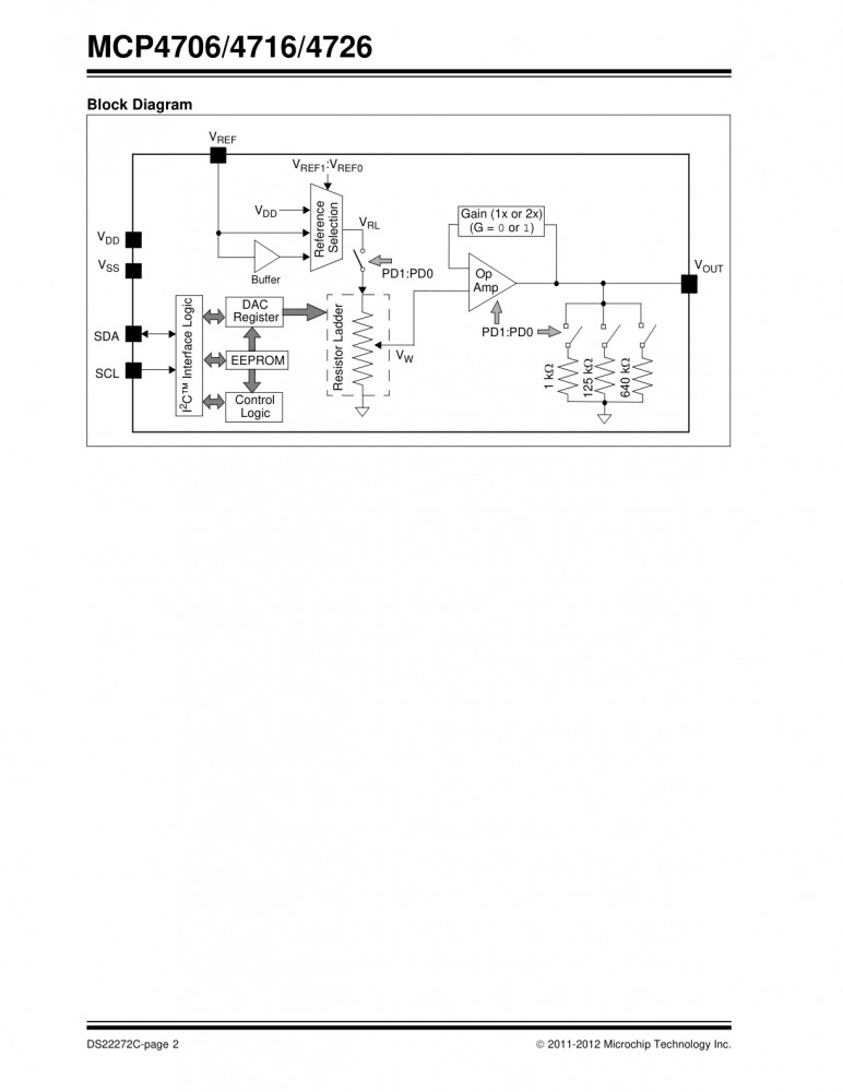 MCP4706 document page 2