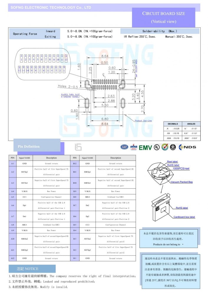 SOFNG MC-312D-C technical document page 2