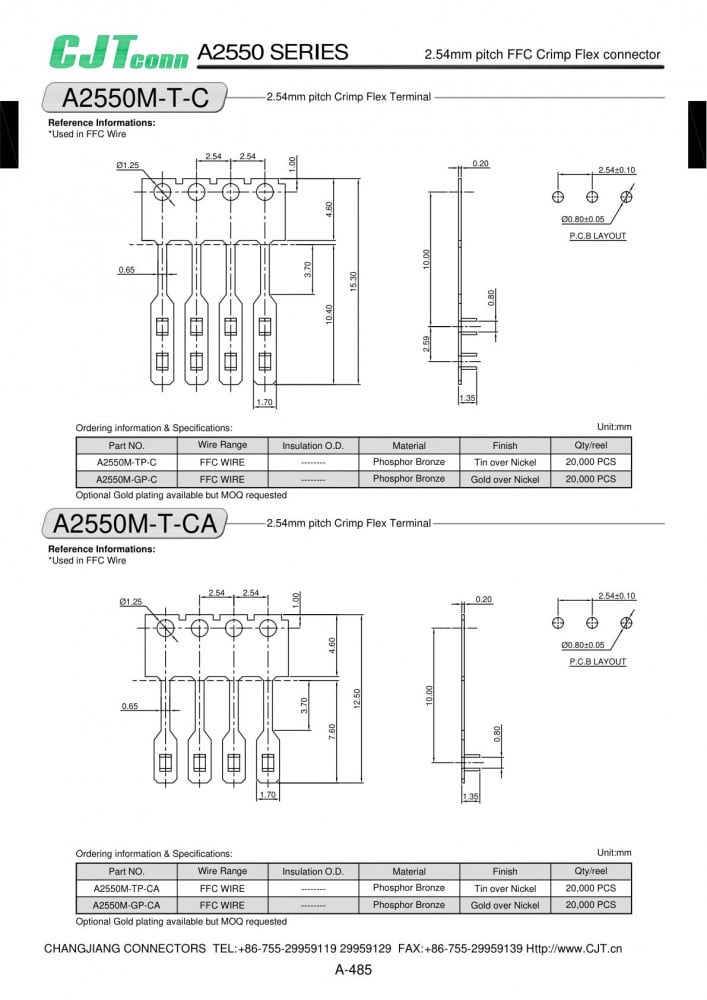 CJT A2550HK-2x6P document page 8