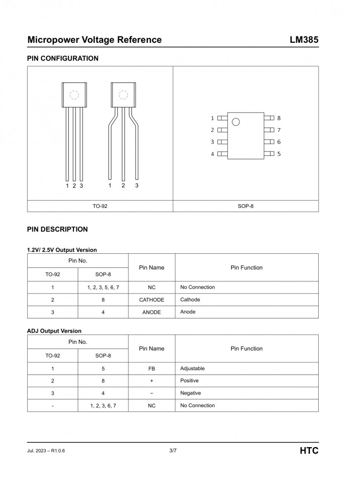 HTC LM385B-ADJ datasheet page 3