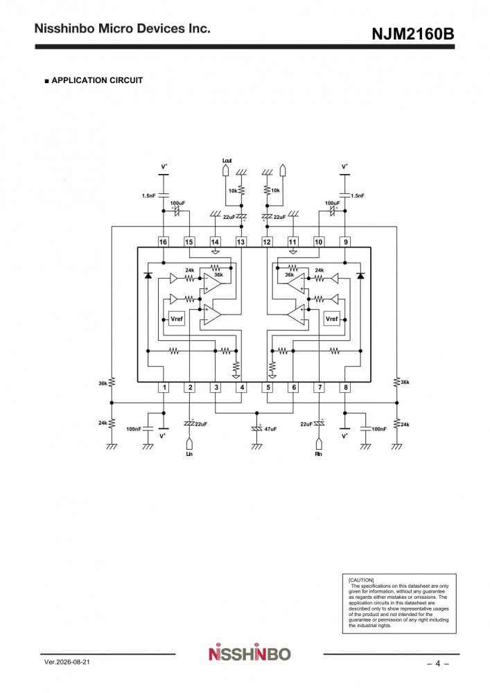 NJM2160B datasheet page 4