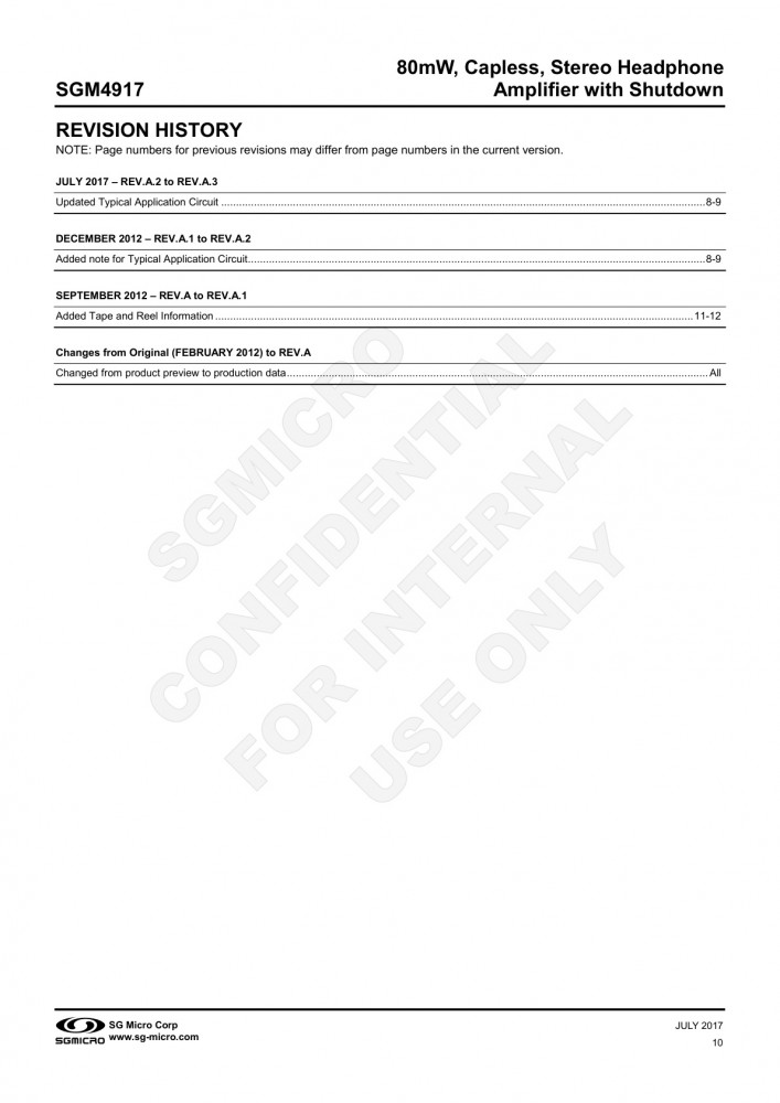 SGM4917B datasheet page 10