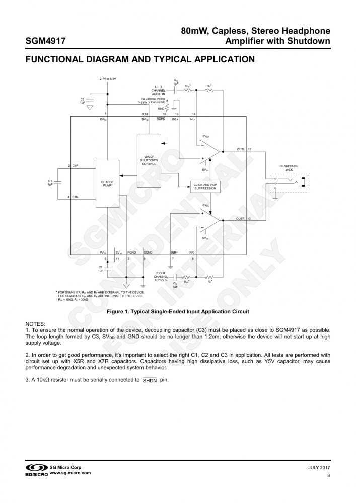 SGM4917B datasheet page 8