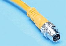 Nano-Change (M8) Single-Ended Cordset, 3 Poles, A-Coded, Male (90°) to Pigtail, 24 AWG, PUR Cable, 2.0m (6.56') Length for sale