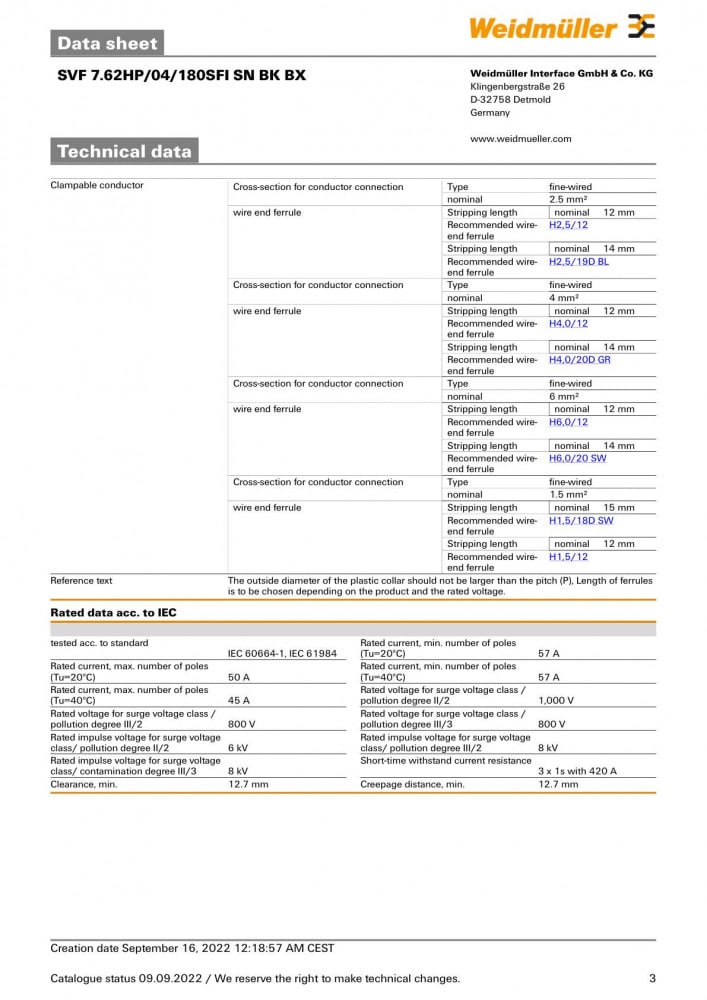 WEIDMULLER 1124830000 datasheet page 3