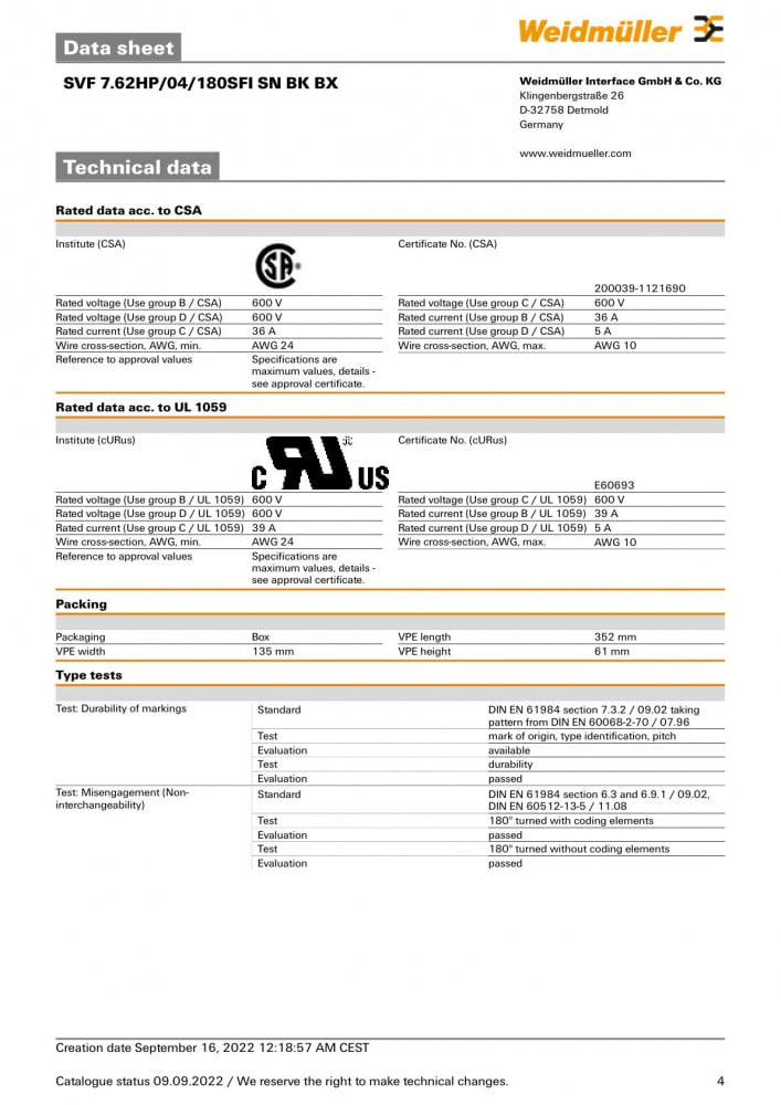 WEIDMULLER 1124830000 datasheet page 4