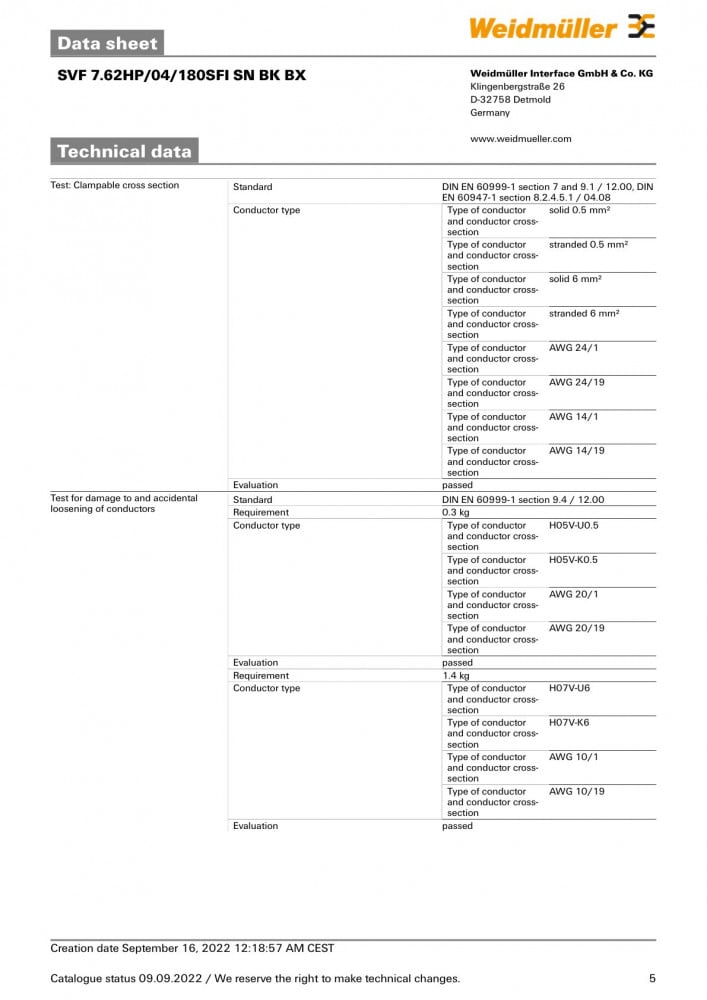 WEIDMULLER 1124830000 datasheet page 5
