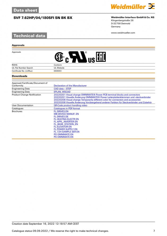 WEIDMULLER 1124830000 datasheet page 7