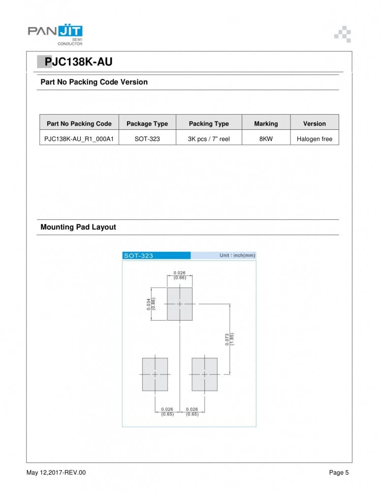 PJC138K-AU datasheet page 5