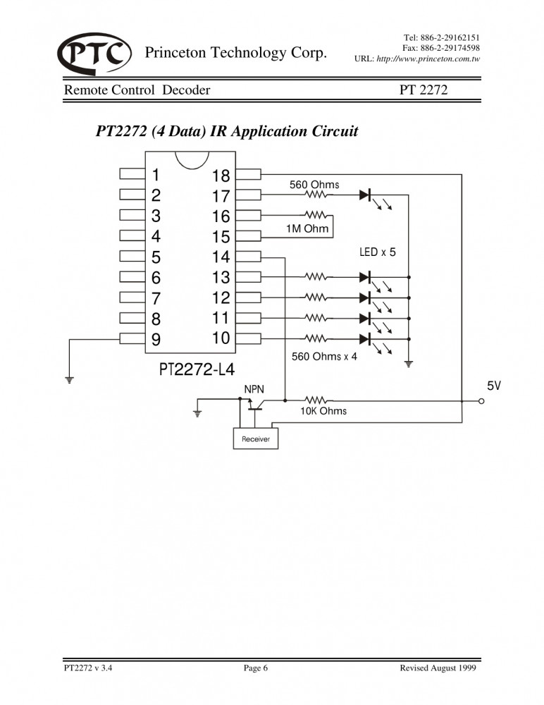 PT2272 datasheet page 6