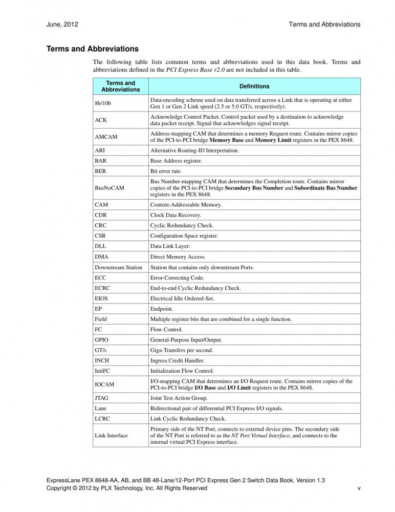 PEX8648 data book page 5