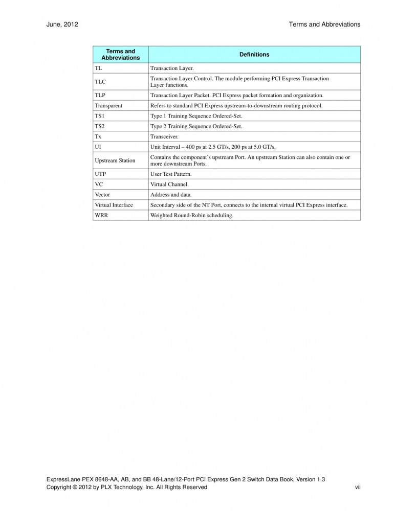 PEX8648 data book page 7