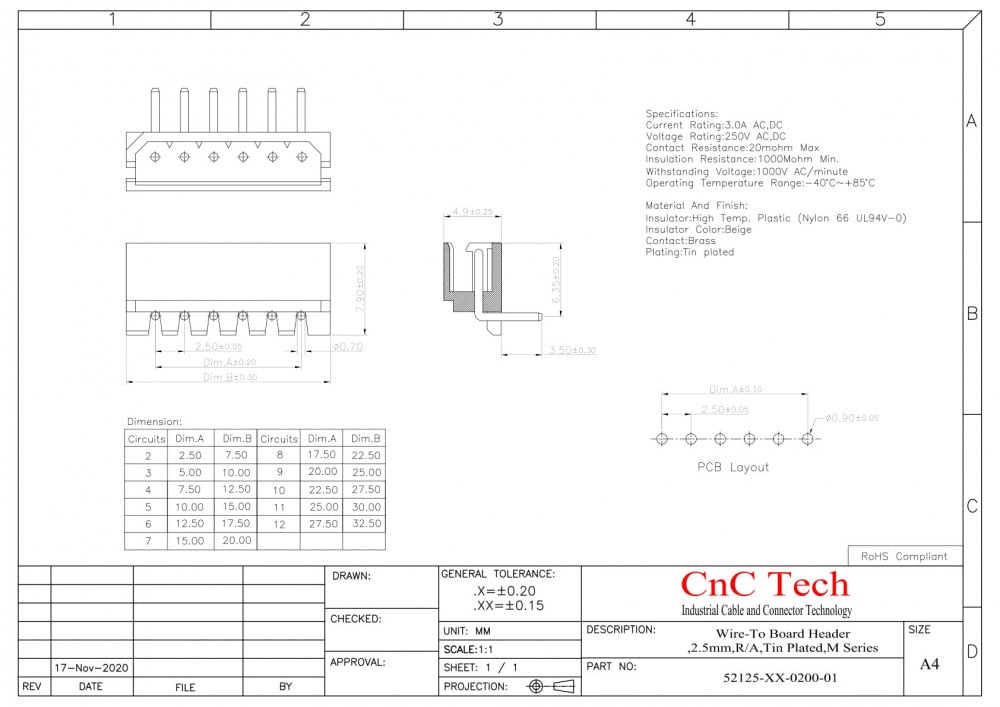 CNC Tech 52125-05-0200-01 technical document preview