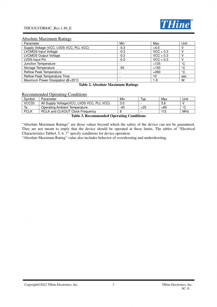 THC63LVDR84C datasheet page 3