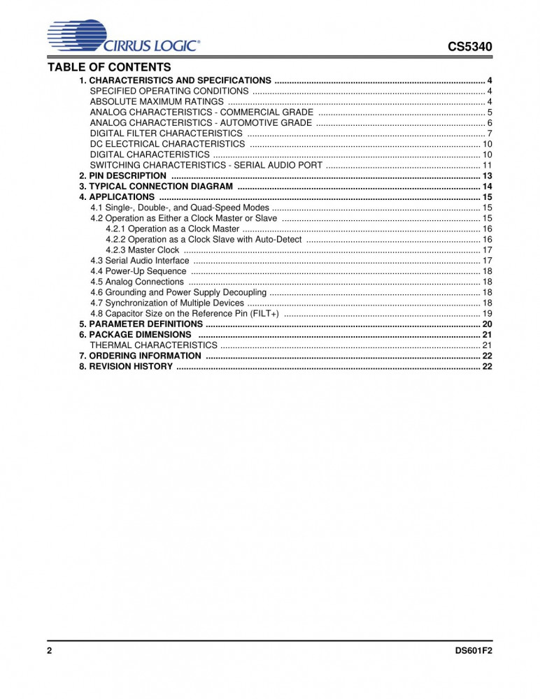 CS5340 datasheet page 2