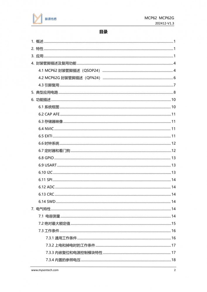 MCP62G datasheet page 2