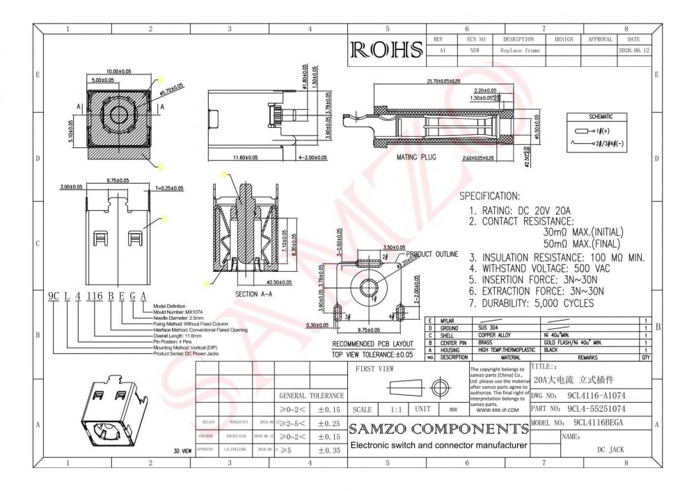 9CL4116BEGA technical document page
