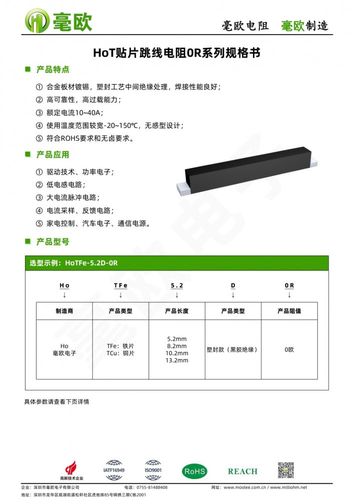 Milliohm HoTCu-10.2D-0R datasheet page 1
