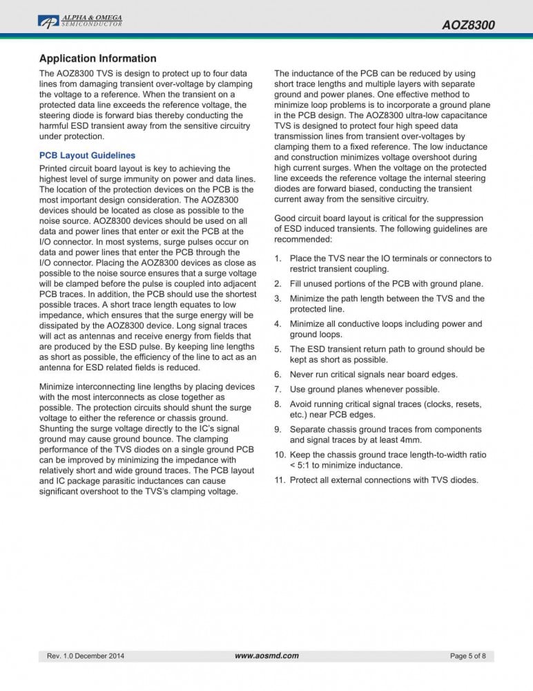 AOZ8300CI-05 datasheet page 5