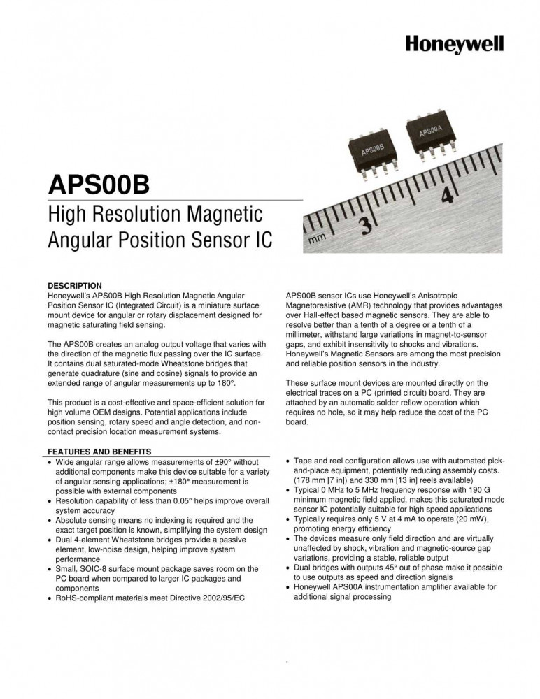 APS00B datasheet page 1