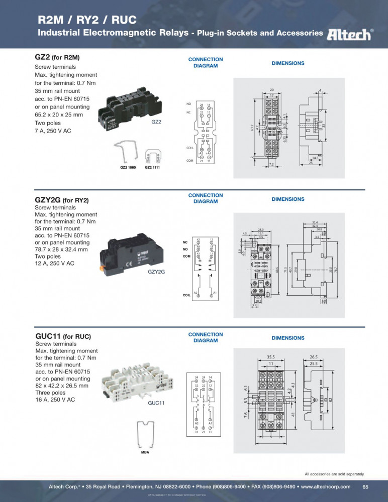 Altech RUC relay datasheet page 8