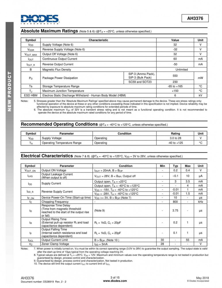 AH3376 datasheet page 3
