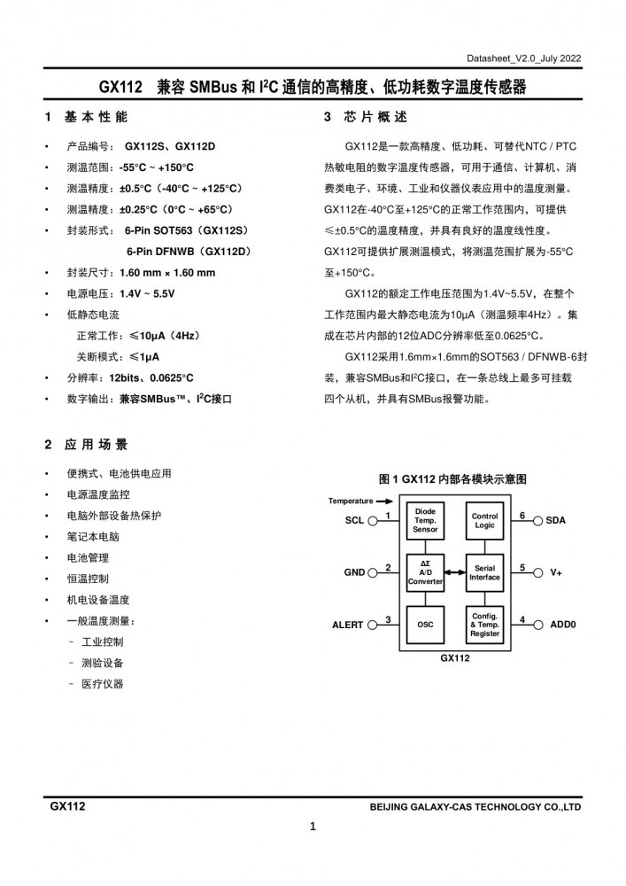GX112S-1 datasheet page 1