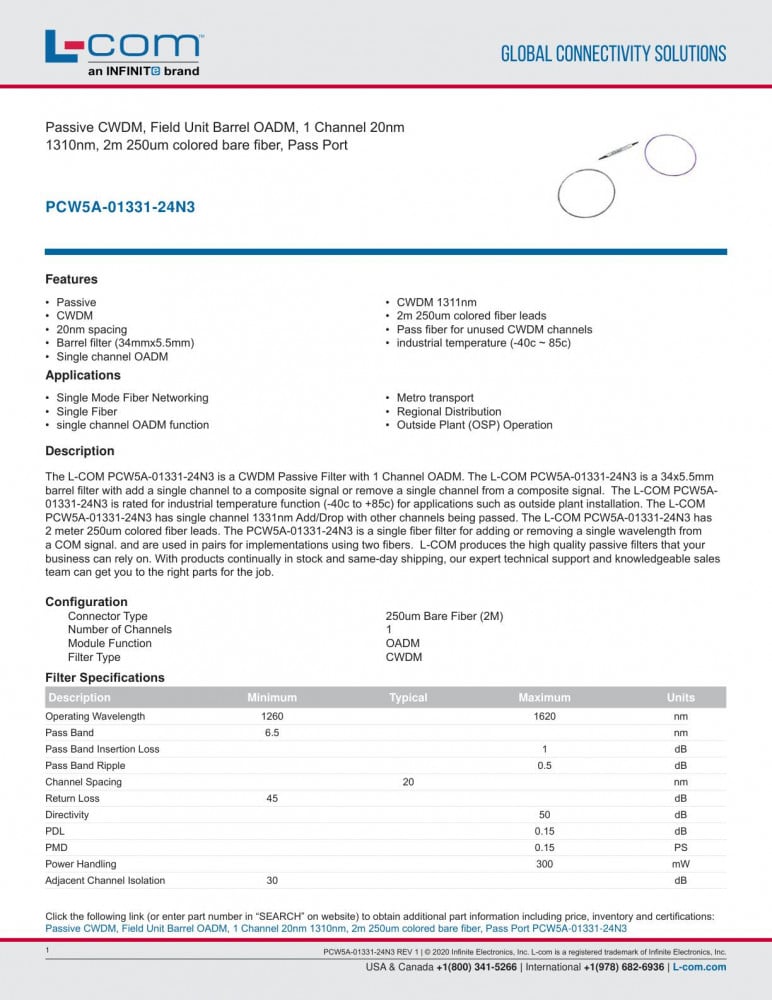 PCW5A-01331-24N3 technical document page 1
