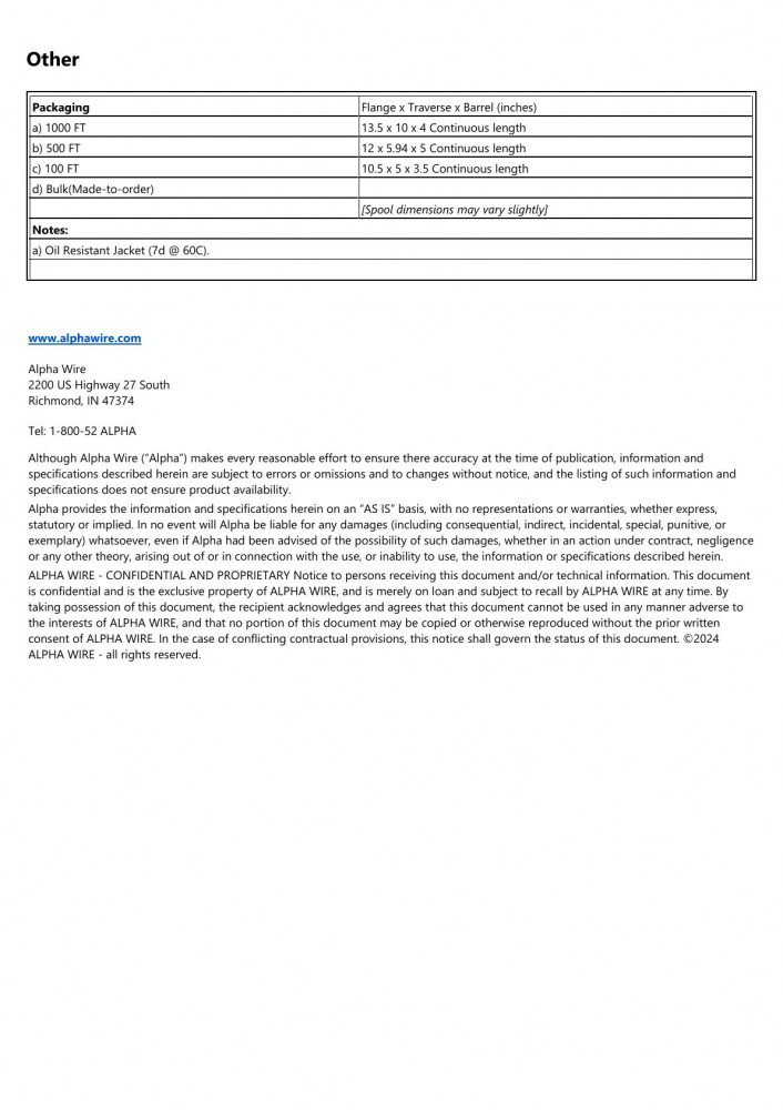 Alpha Wire 5362C technical specification page 3