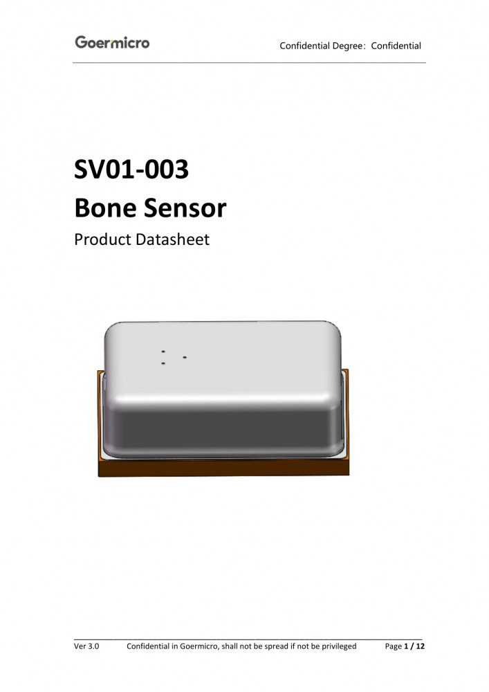 SV01-003 datasheet page 1