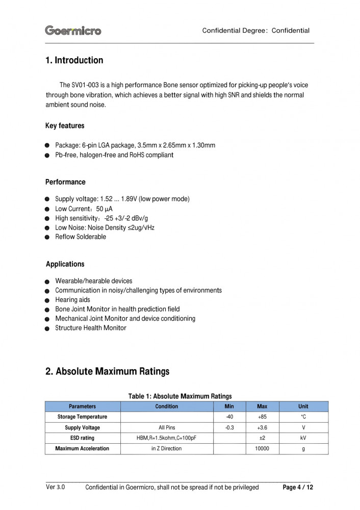 SV01-003 datasheet page 4